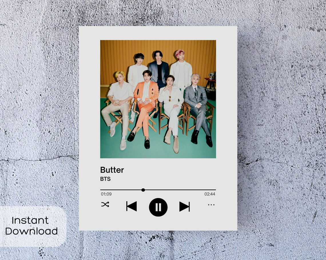 BTS Butter Music Player Instant Download Printable Wall Art - Etsy ...