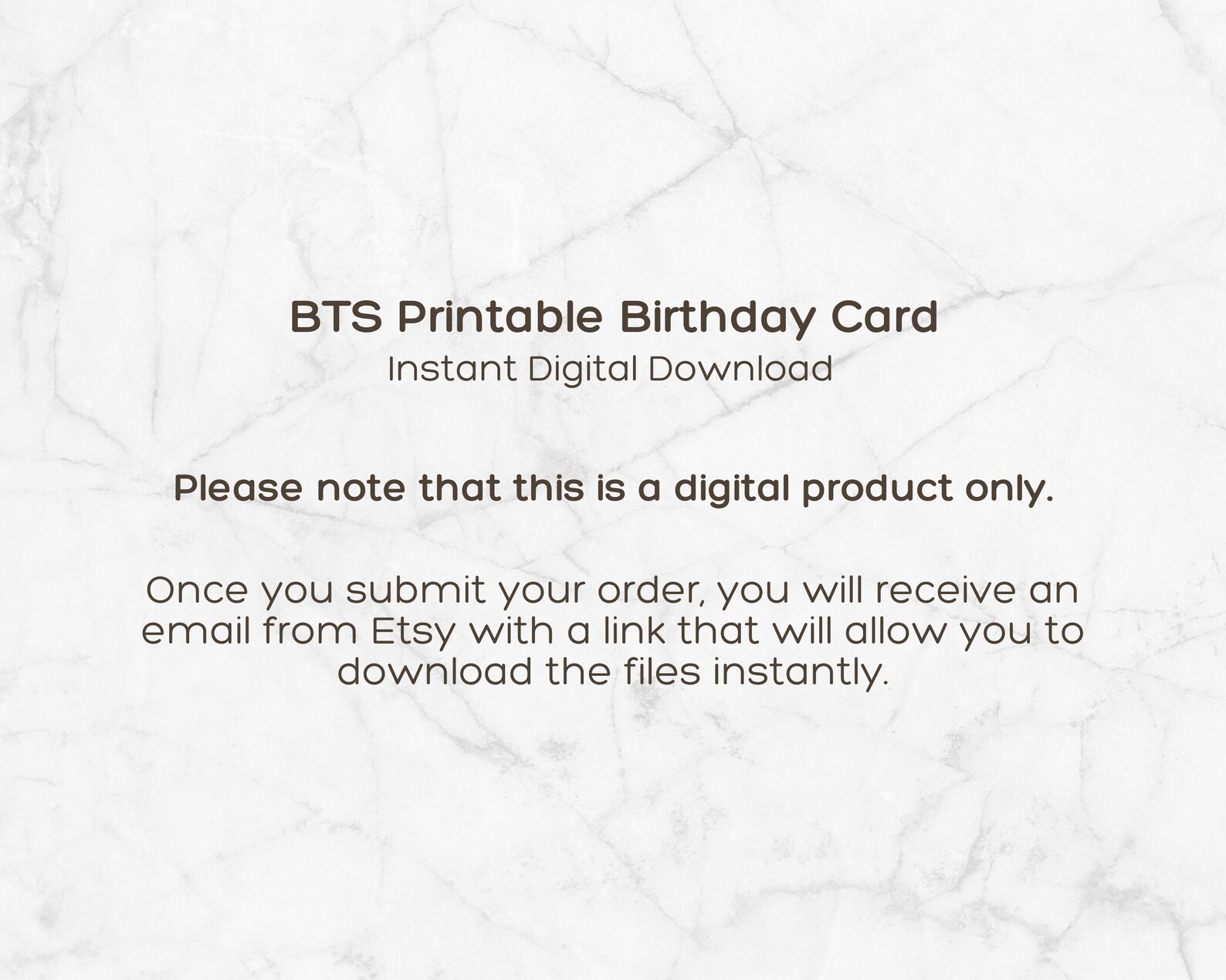 BTS Lavender Photo Card Printable Birthday Card | Blank Kpop Greeting ...