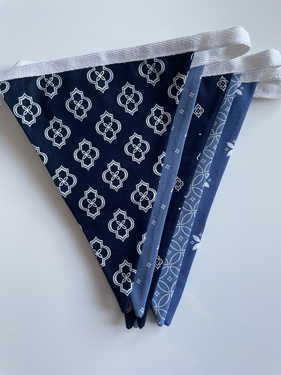 Navy Blue Mix Bunting Garland Banner Decoration Navy Blue - Etsy