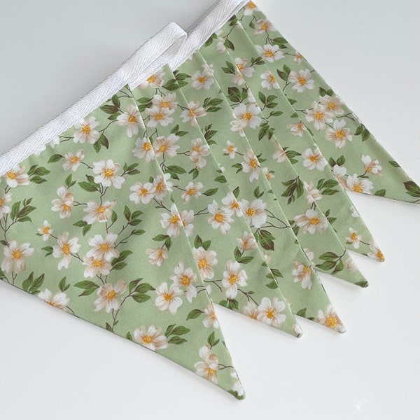 Fabric Bunting Sage Green - Etsy UK