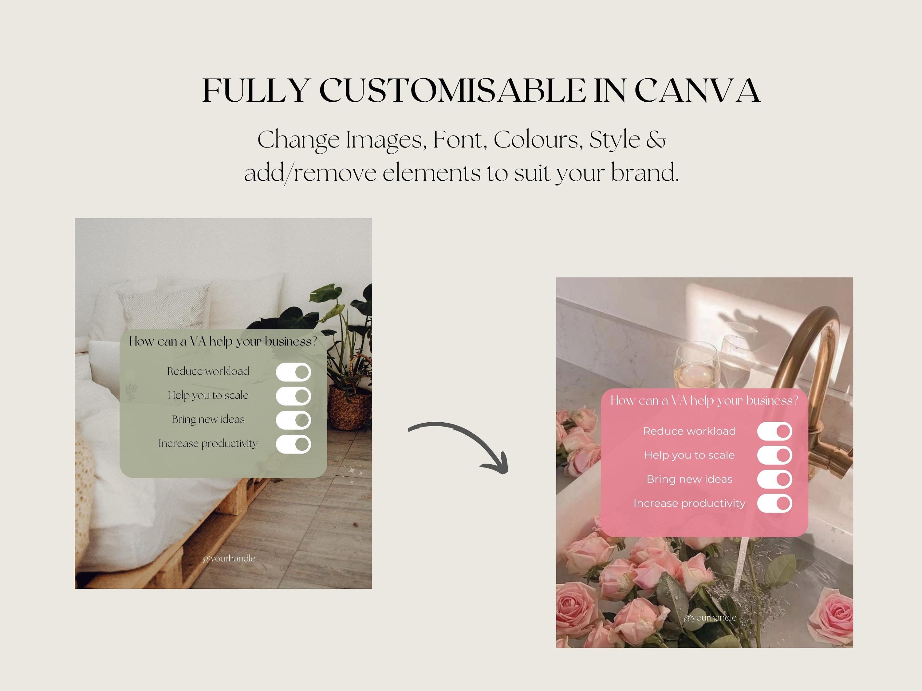 Virtual Assistant Instagram Template | Pink Instagram Template ...