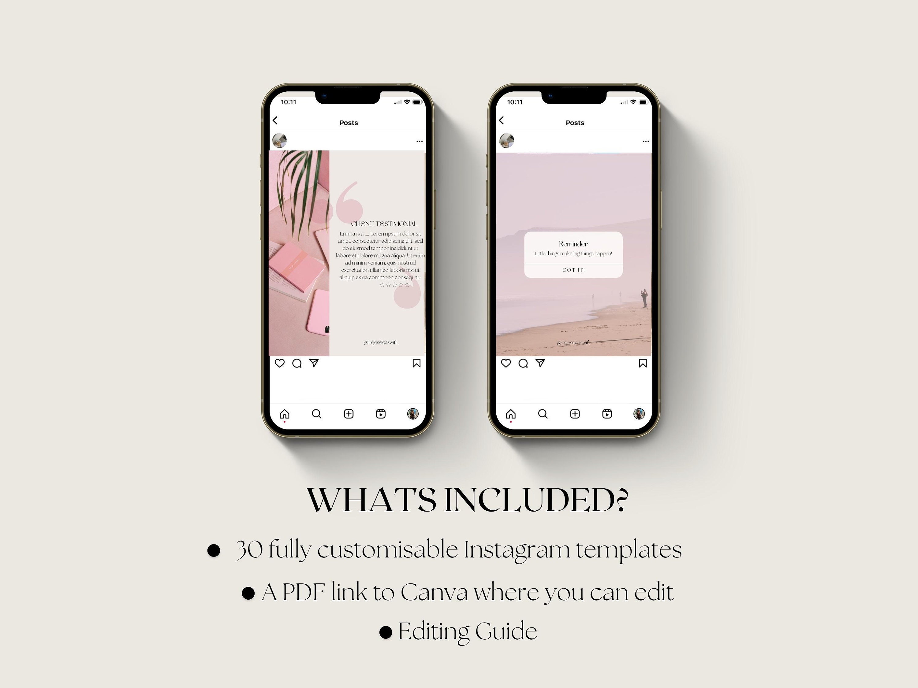 Virtual Assistant Instagram Template | Pink Instagram Template ...