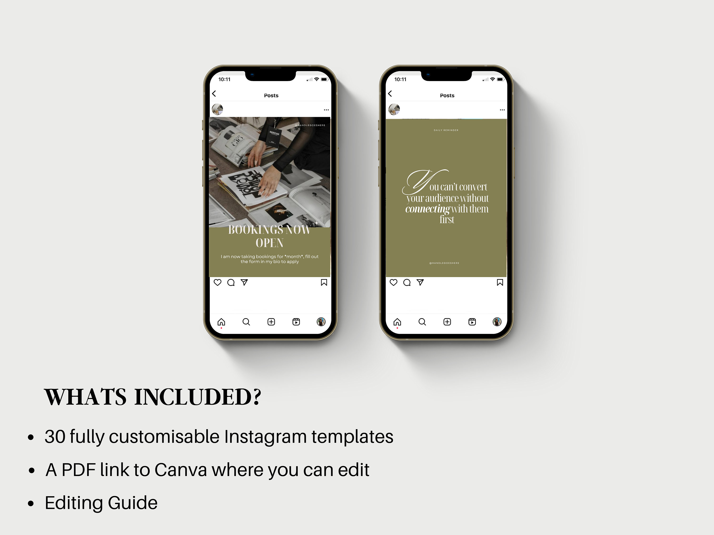Editorial Aesthetic Instagram Posts | Instagram Template Canva | IG ...