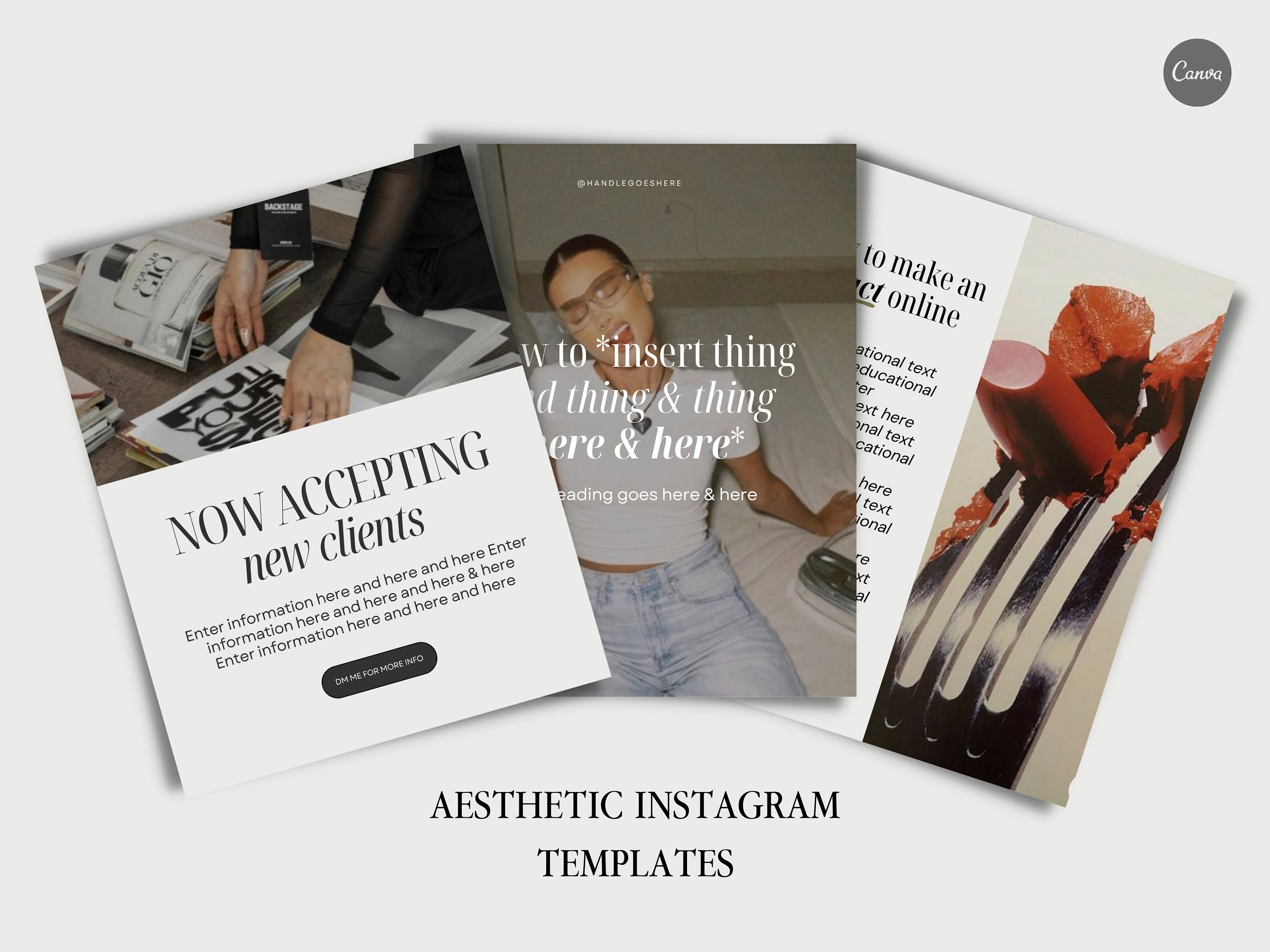 Editorial Aesthetic Instagram Posts | Instagram Template Canva | IG ...