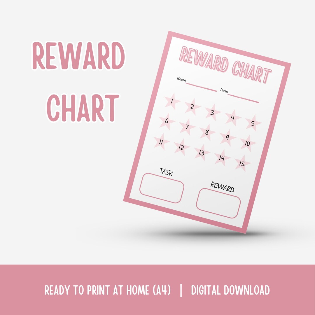 Reward Chart for Girls, Reward Chart for Kids, Reward Chart Printable ...