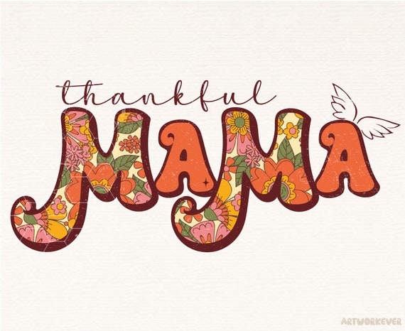 Mama Png Thankful Mama Png Fall Mama Png Retro Sublimation - Etsy