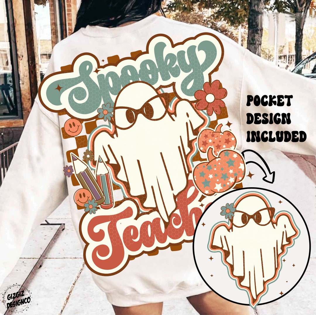 Spooky Teacher PNG, Retro Halloween Png, Halloween Png, Spooky Vibes ...