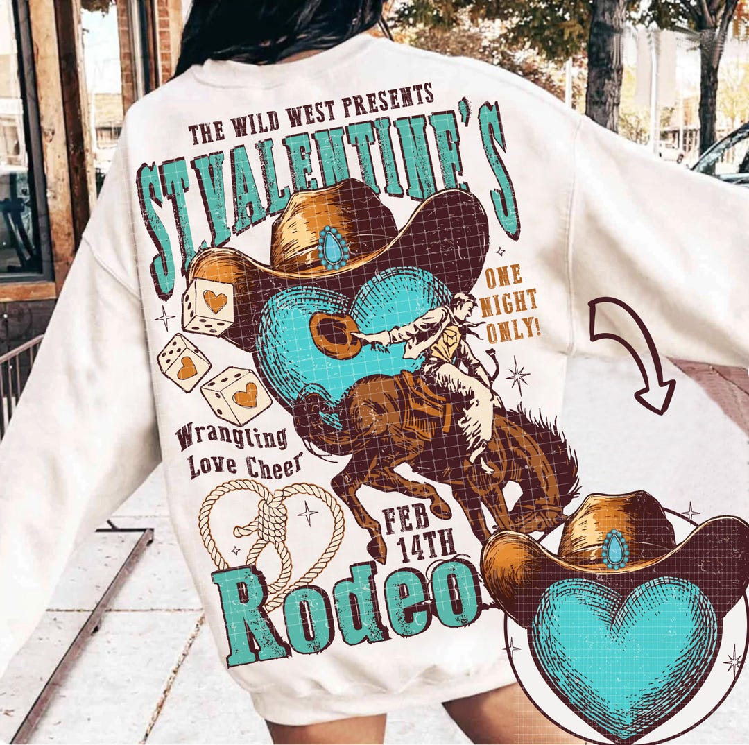 St. Valentine's Wild West Rodeo Png Vintage Western Cowboy Valentines ...