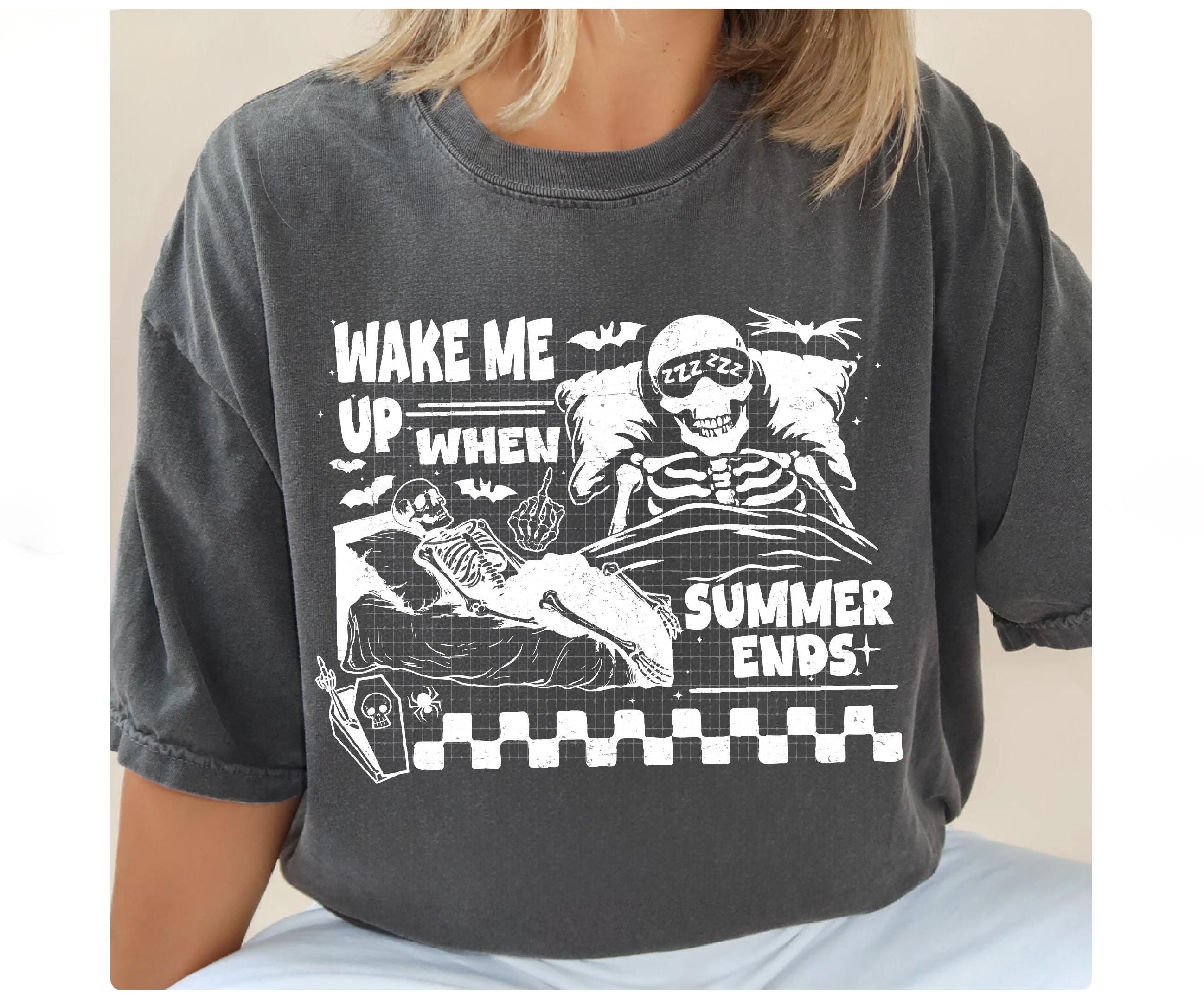 Wake Me up When Summer Ends Png, Funny Skeleton Halloween Png, Summer ...