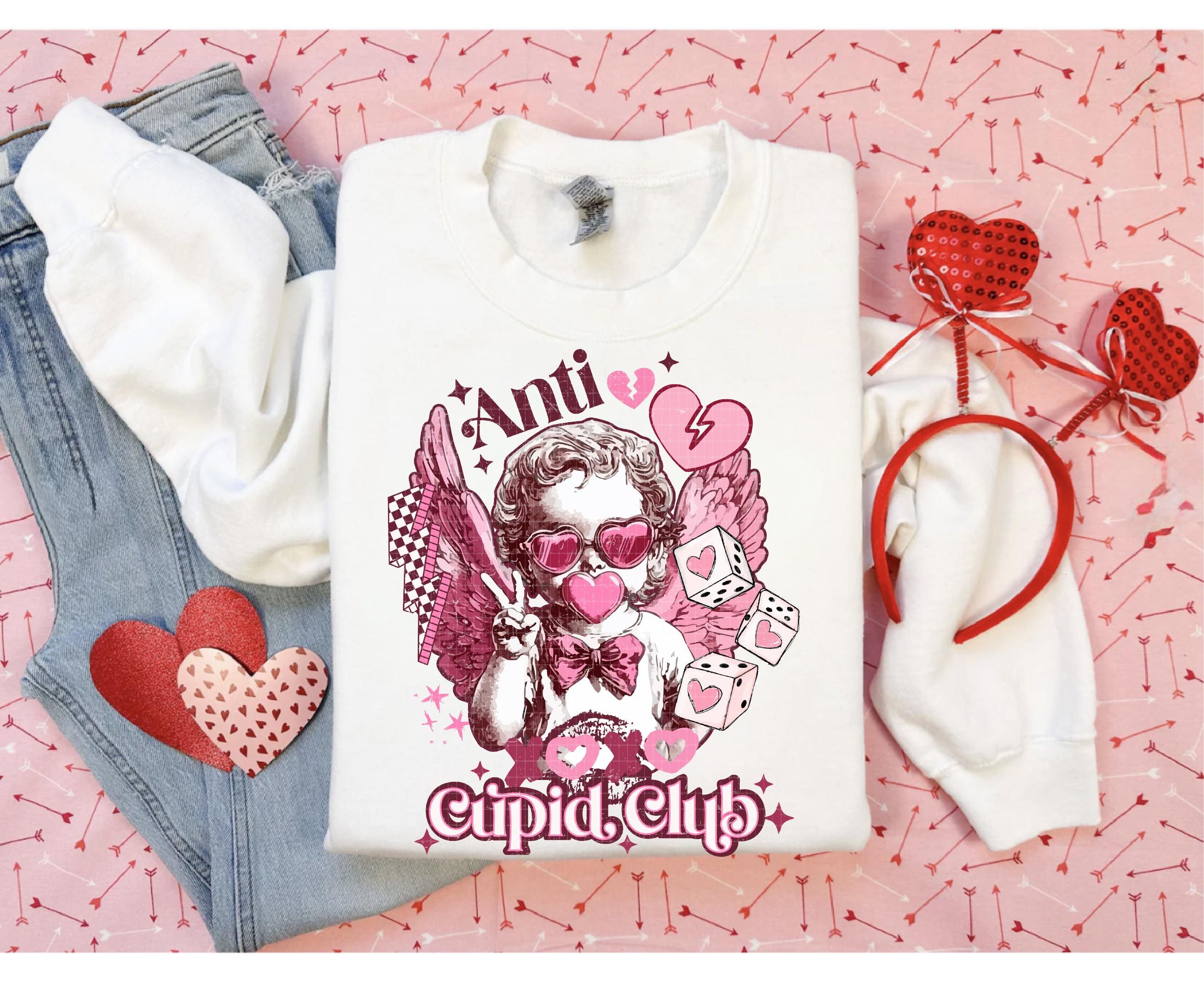 Preppy Cupid Valentines Day Png Anti Cupid Club Png Trendy Valentines ...