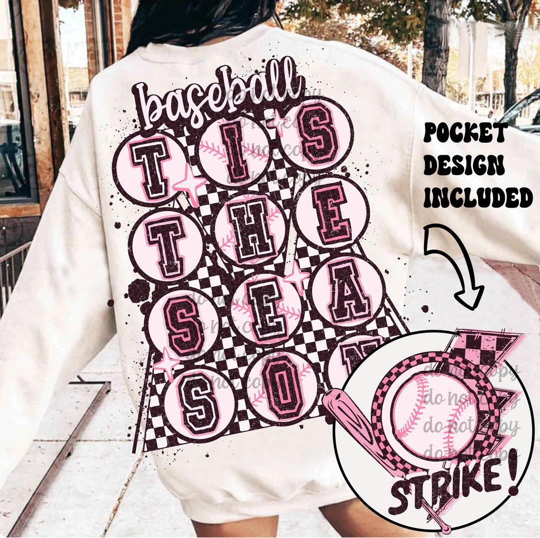 Baseball Retro T-shirt Png Design, Tis the Season PNG, Pink Png, Girly ...