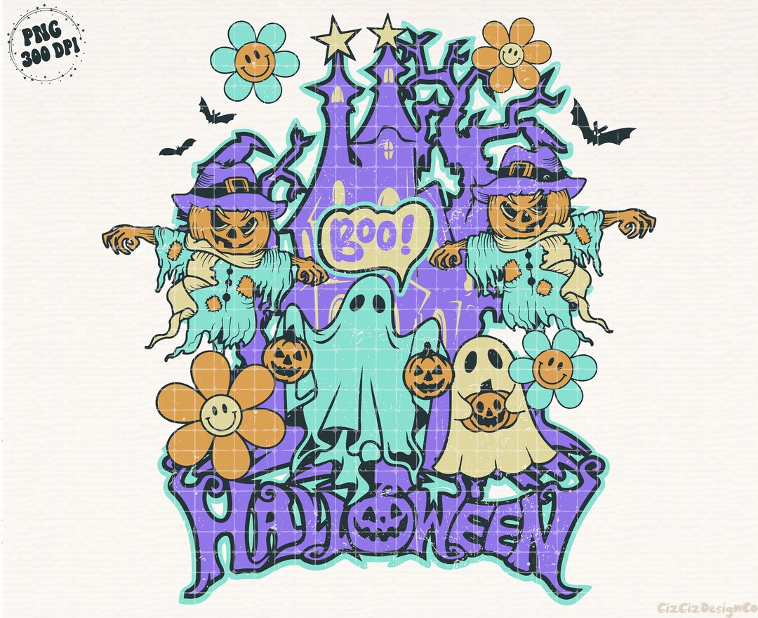 Retro Halloween PNG, Horror Halloween Png, Kids Halloween Shirt Design ...