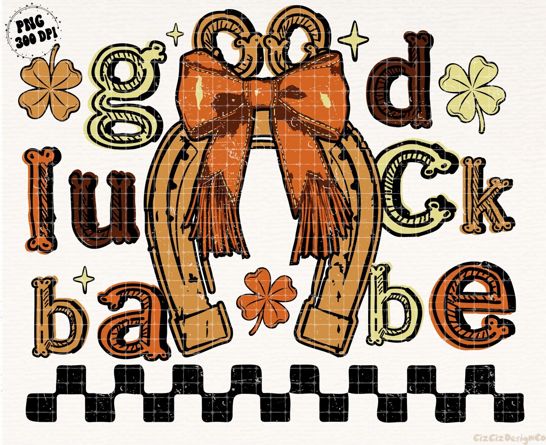 Good Luck Babe Western Cowgirl Bow Png, Horseshoe Png, Howdy Leather ...