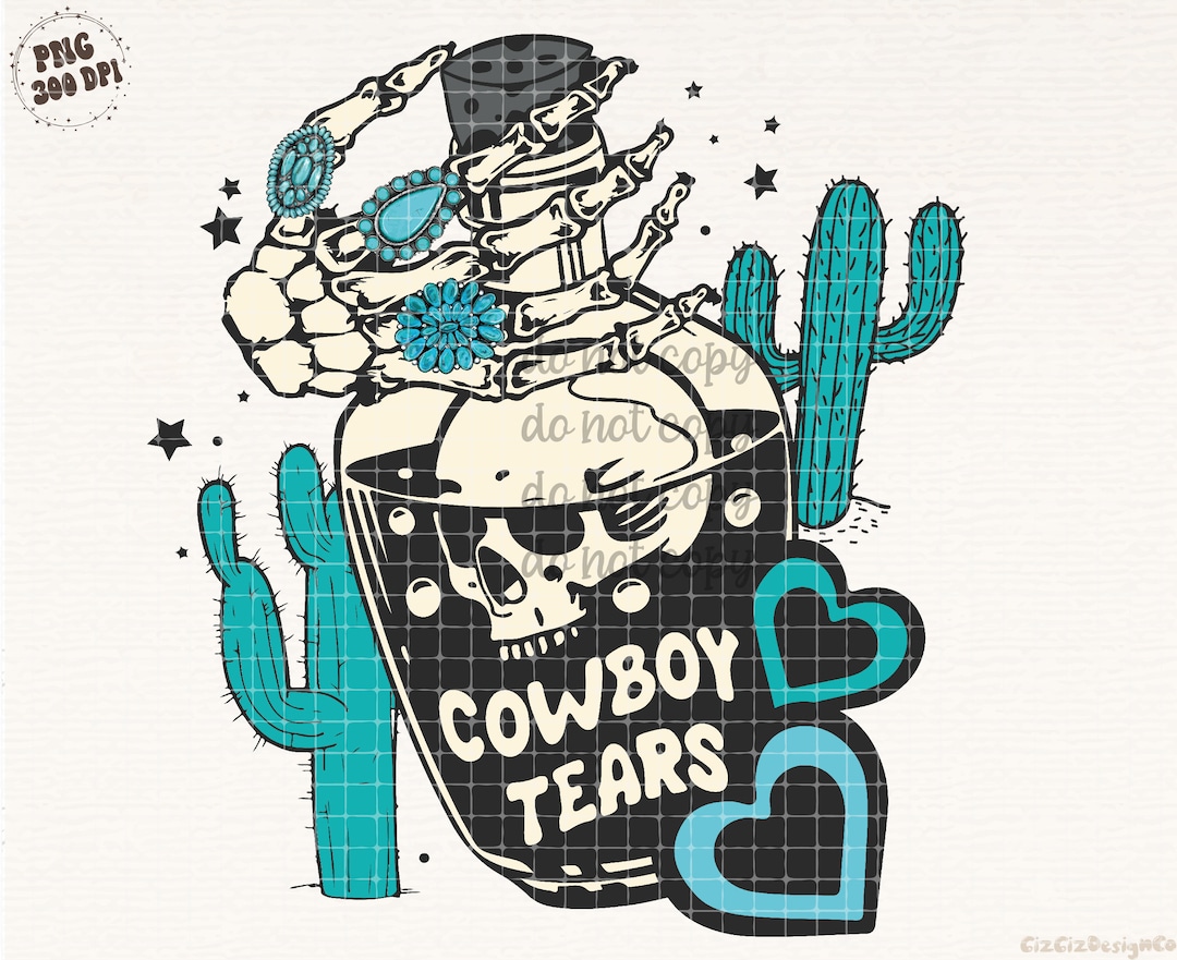 Western Turquoise Jewelry PNG | Cowboy Tears PNG | Western Valentine ...