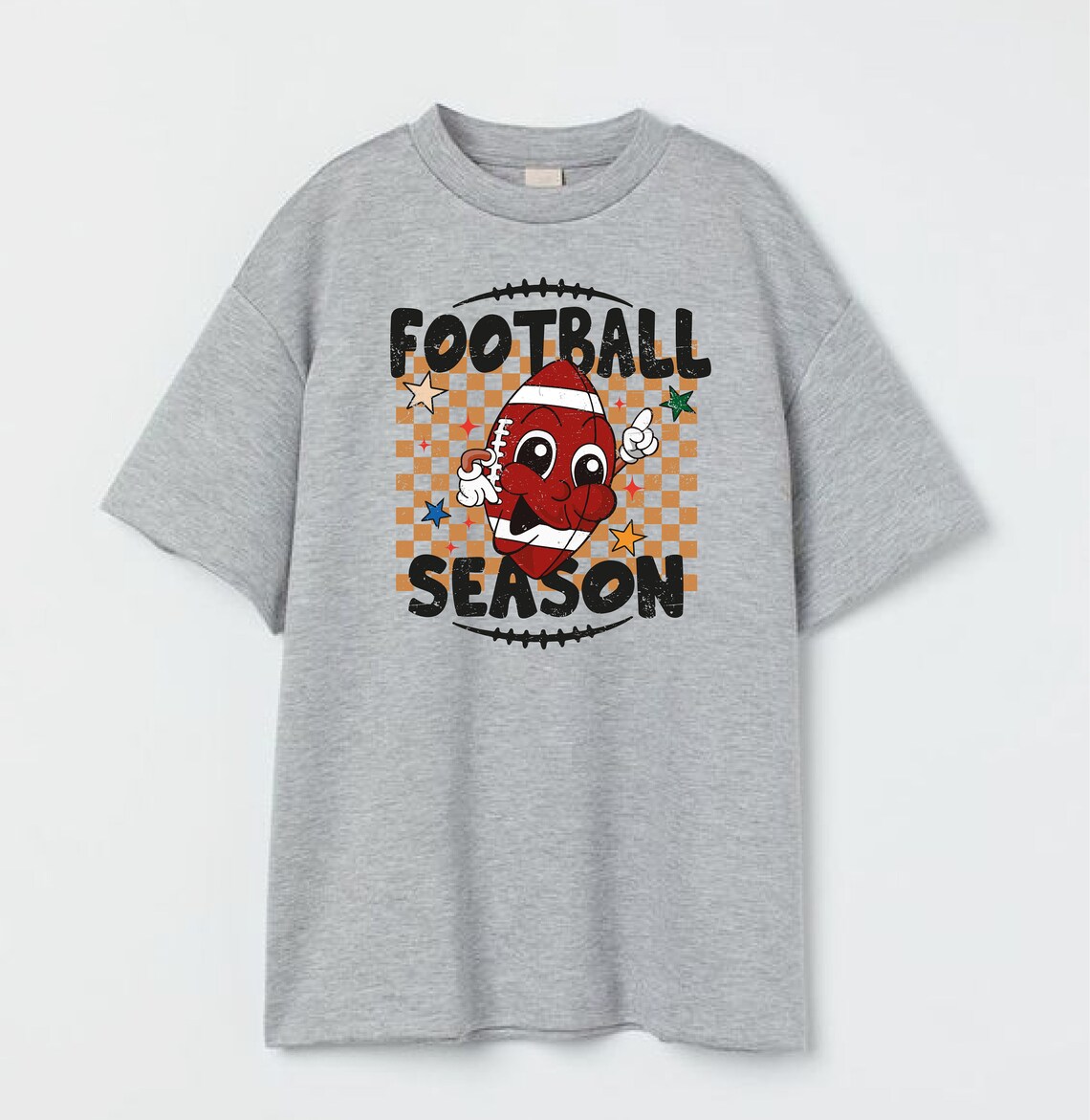 Football Season PNG Checkered Football Mascot Funny Shirt - Etsy