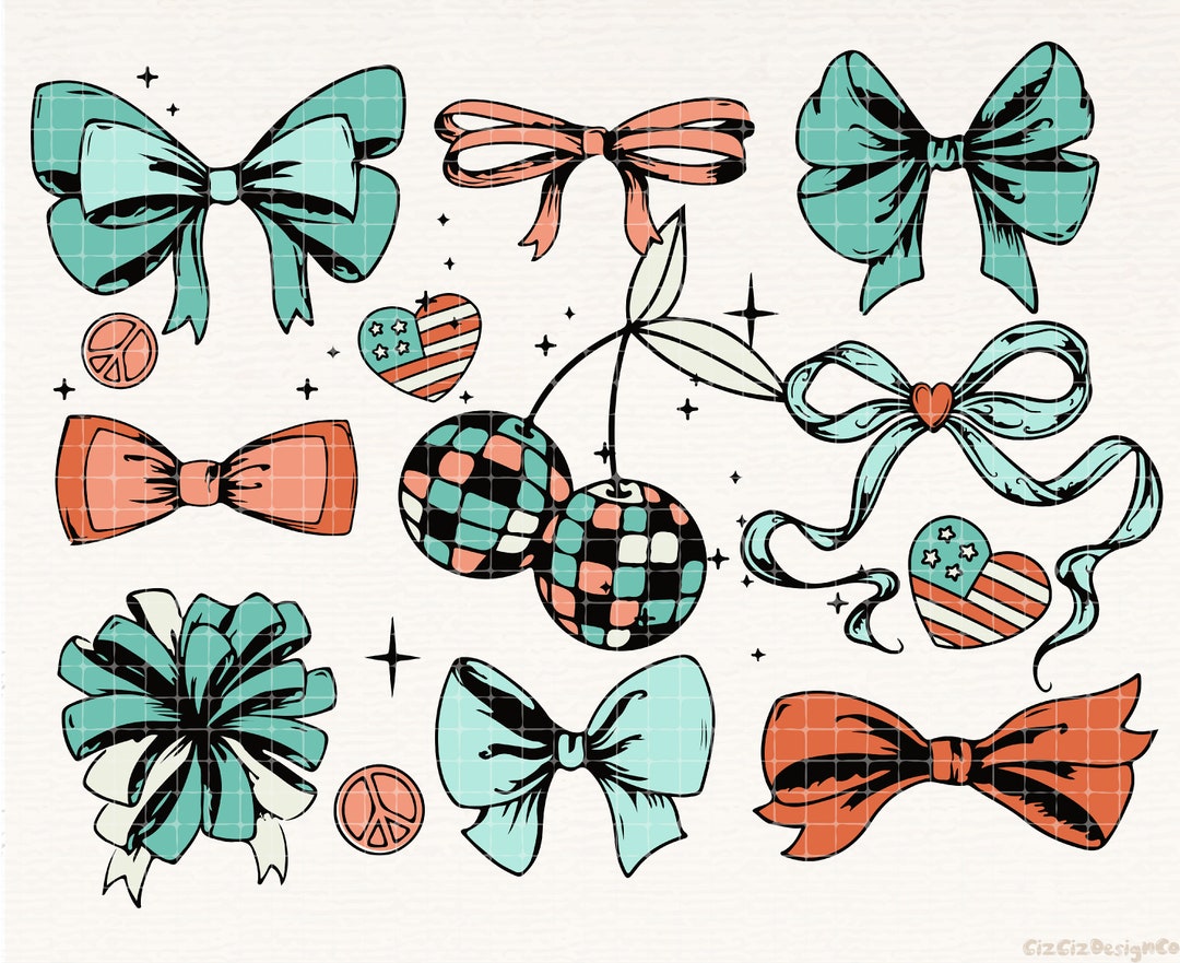 Trendy Cherry Png, Patriotic Png, Ribbons Png, USA Png, 4th of July Png ...