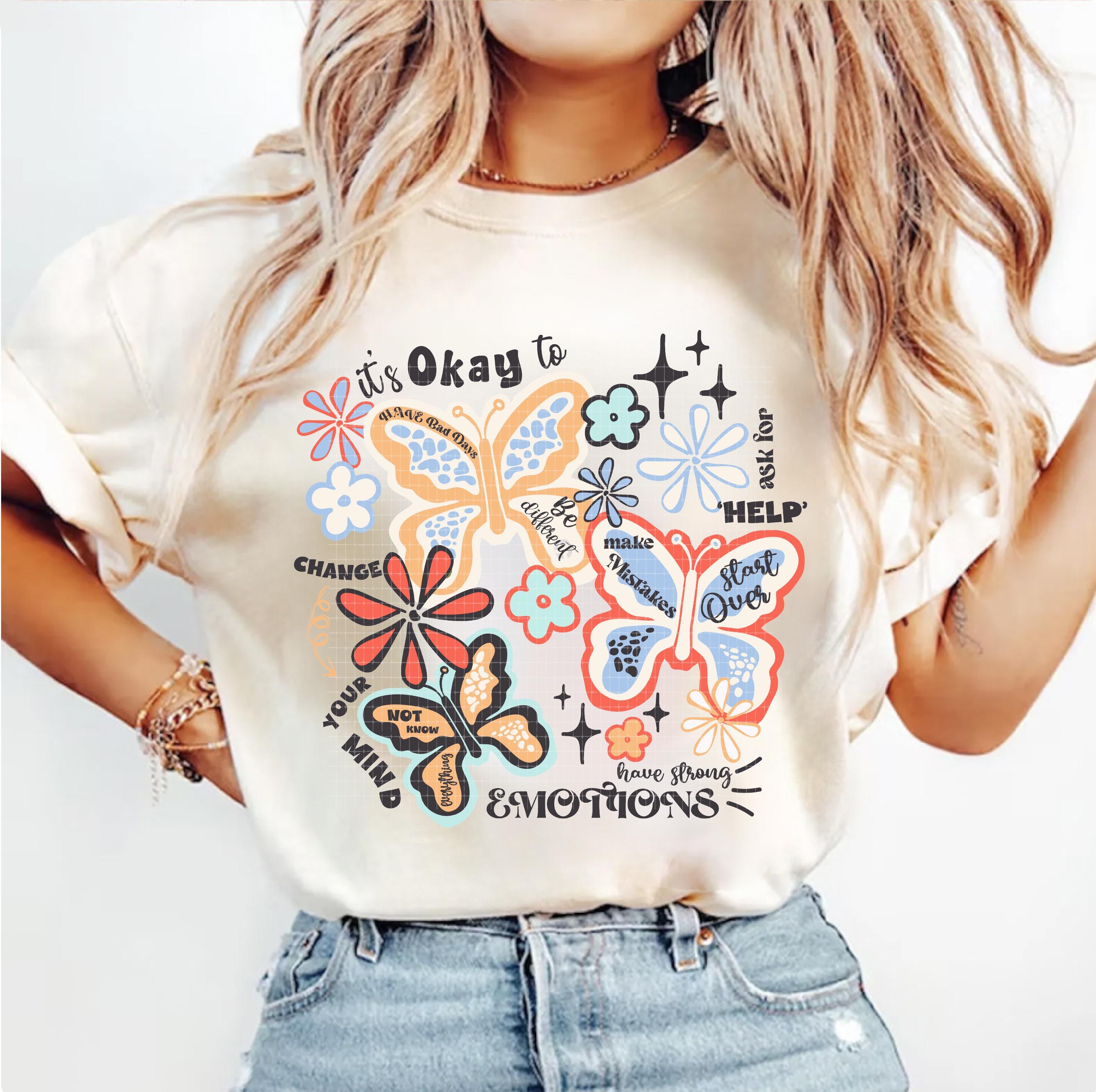 It's Okay to Boho Floral Png, Flowers Png, Mental Health Png ...