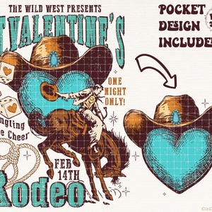 St. Valentine's Wild West Rodeo Png Vintage Western Cowboy Valentines ...