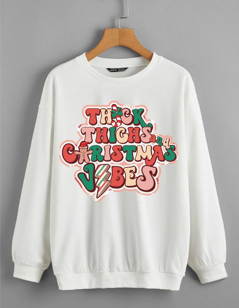 Christmas Png, Thick Thighs Christmas Vibes Png, Retro Christmas ...