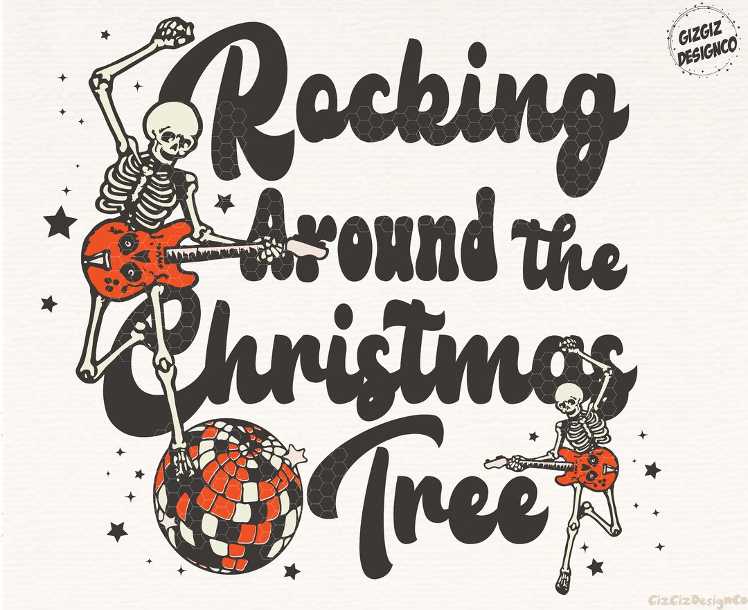 Rockin Around the Christmas Tree, Retro Christmas Png, Western Png ...