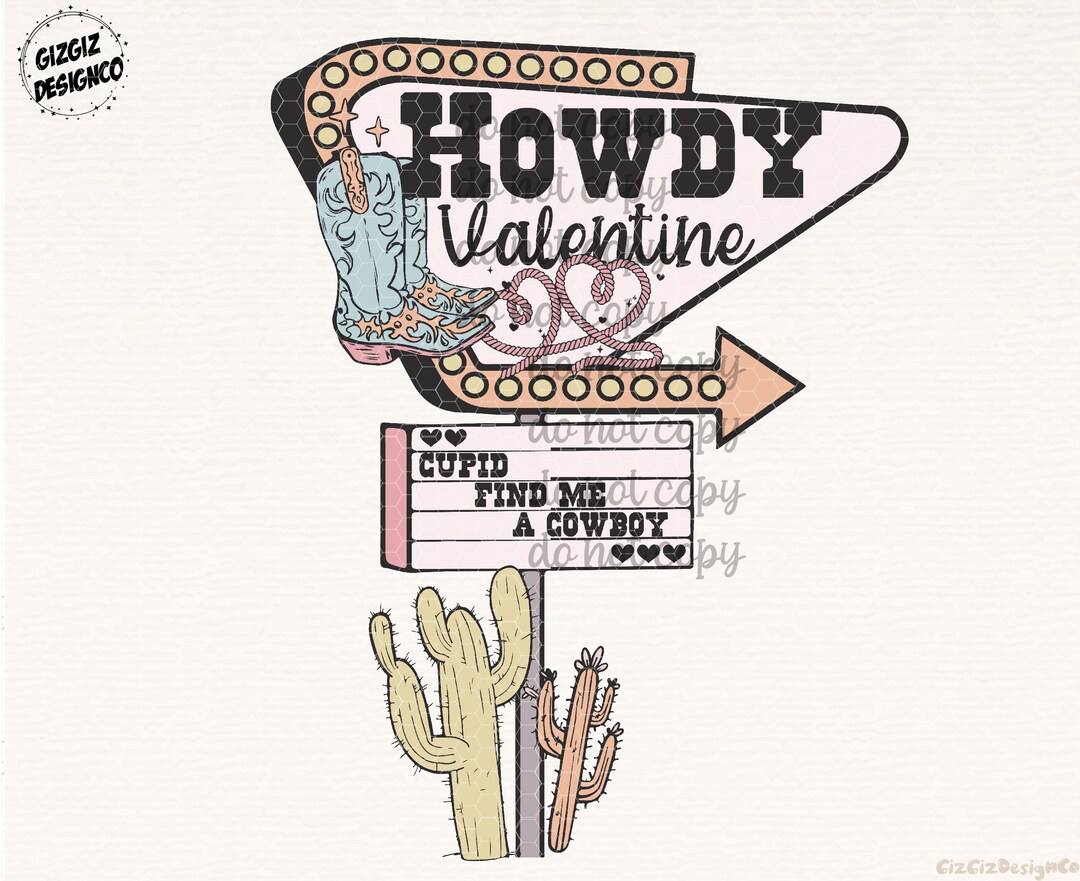 Western Valentines Png, Howdy Valentine Png, Boho Cowgirl Png ...
