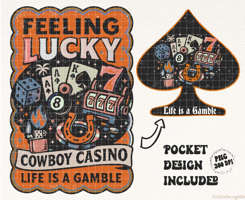 Cowboy Casino Png Life is A Gamble Western Cowboy Png Feeling Lucky Png ...