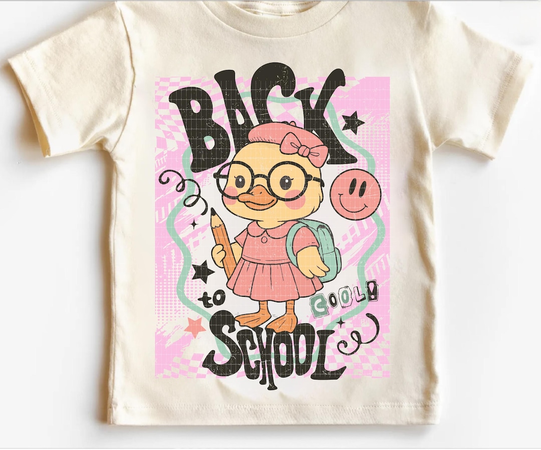 Retro School Goose Png, Back to School Girl Png, First Day of School ...