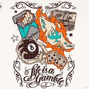 Life is a Gamble Png, the Gambler, Aces Card Png, Turquoise Png, Retro ...