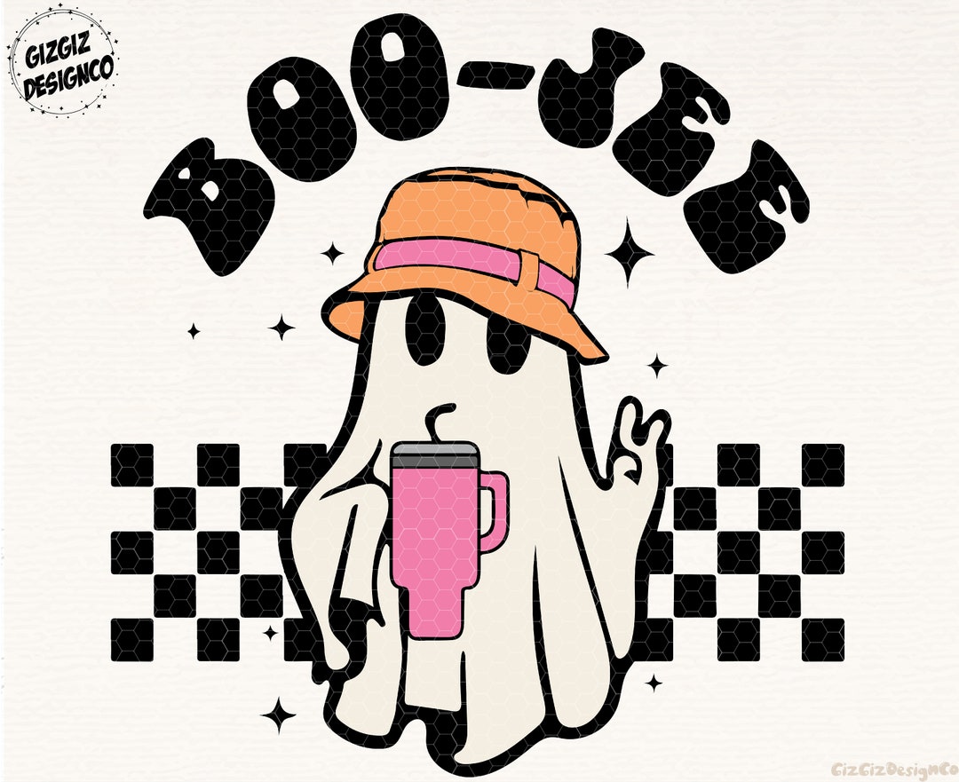 Boojee Stanley Tumbler Inspired Ghost PNG Sublimation Design Download ...