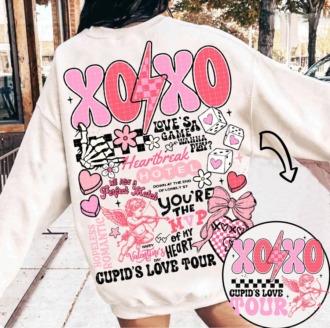 Cupids Love Tour PNG, Xoxo Png, Trendy Valentines Day Png, Cupid Png ...