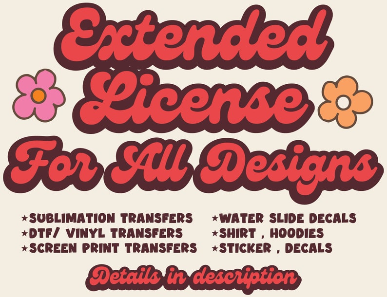 Extended License - License for All Designs - Etsy