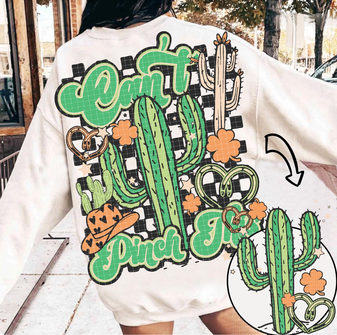 Cant Pinch This St Patricks Day PNG Western St Patricks Png Retro St ...