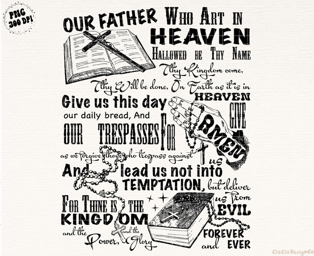 The Lord's Prayer Transparent Png, Jesus Png, Bible Versus Png, Digital ...