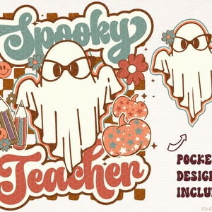 Spooky Teacher PNG, Retro Halloween Png, Halloween Png, Spooky Vibes ...
