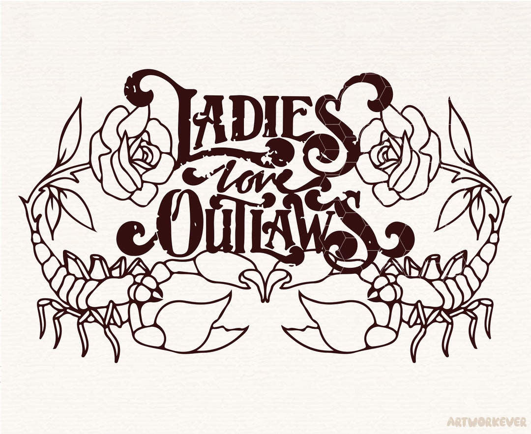 Ladies Love Outlaws Png, Western PNG, Retro Western Png, Western ...
