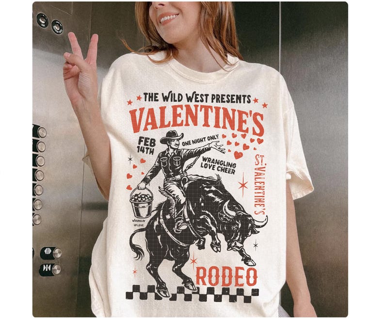 St Valentine’s Rodeo Cowboy Valentine PNG Western Vintage Country ...