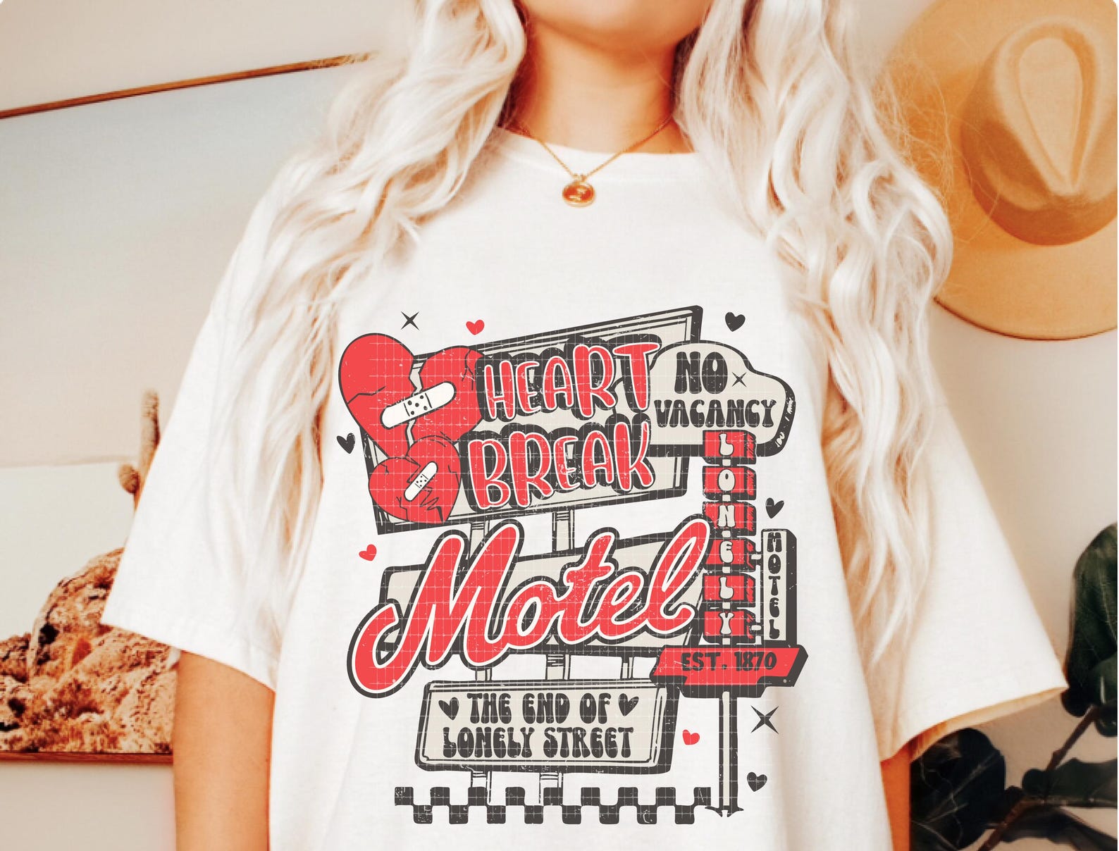 Heartbreak Motel Valentines PNG Retro Valentines Png Western Shirt ...