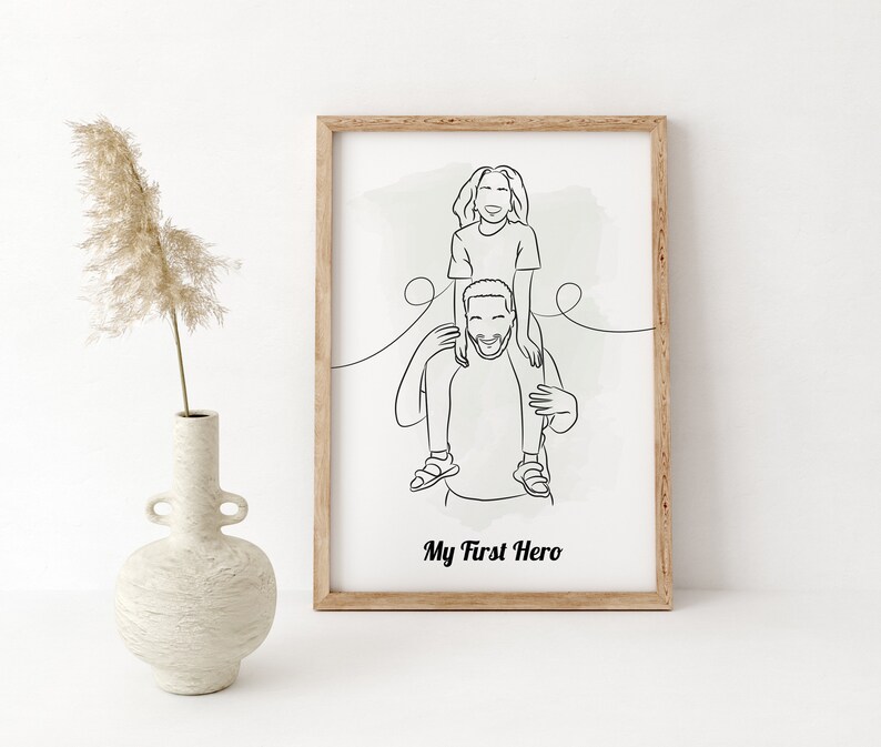 Custom Line Drawing Portrait Line Art Portrait Custom - Etsy