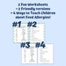 Food Allergy Allergen Matching and Letter-writing Worksheets for Kids ...