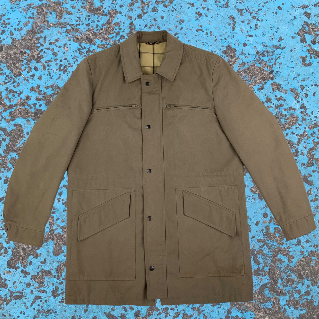 Robert Hirst Vintage Military Mac Full Zip Coat Jacket Made in Britain ...