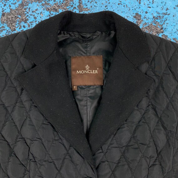 Moncler Quilted Duck Down Coat Cashmere Virgin Wool B… - Gem