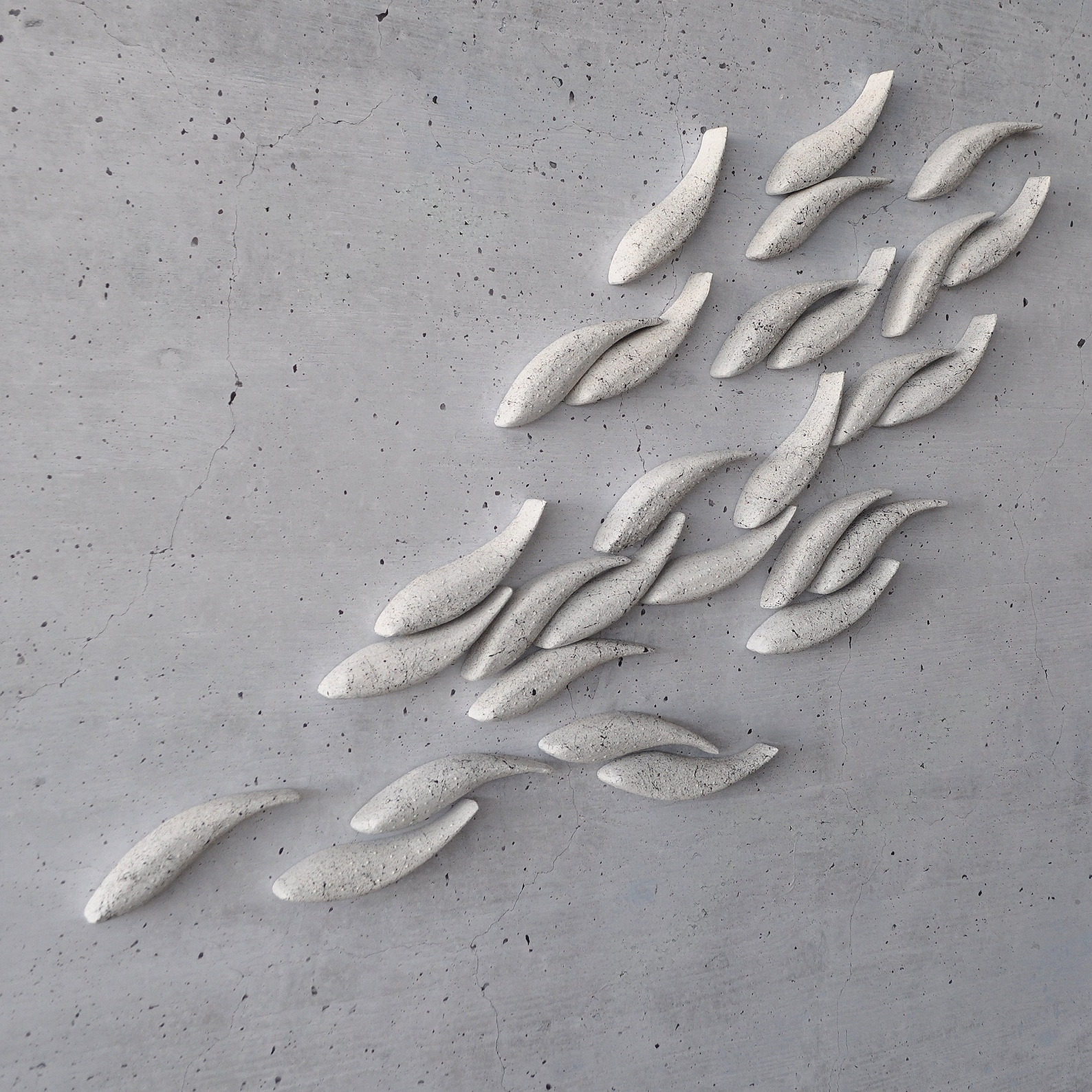 28 Fish Set Shoal of Fish Wall Art, Handmade Sculpture, Fish Wall ...