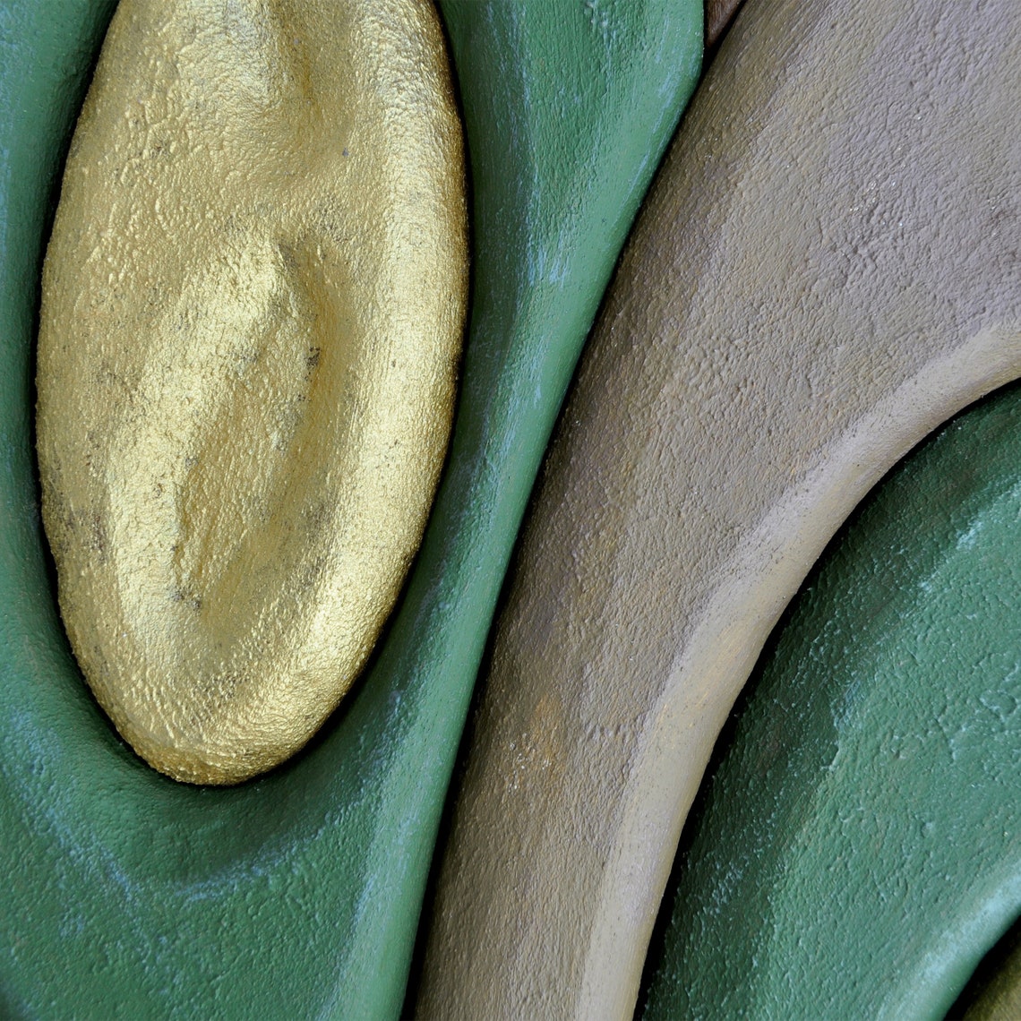 NAME: SHARA %100 Handmade Oval Wall Sculpture, Wabi Sabi Style Wall Art ...