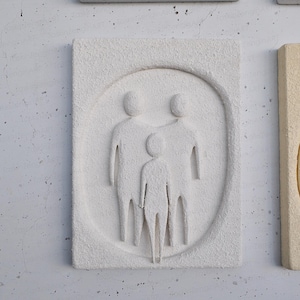 3D Family Portraits, Personalized 3d Family Wall Art, Family of Three ...