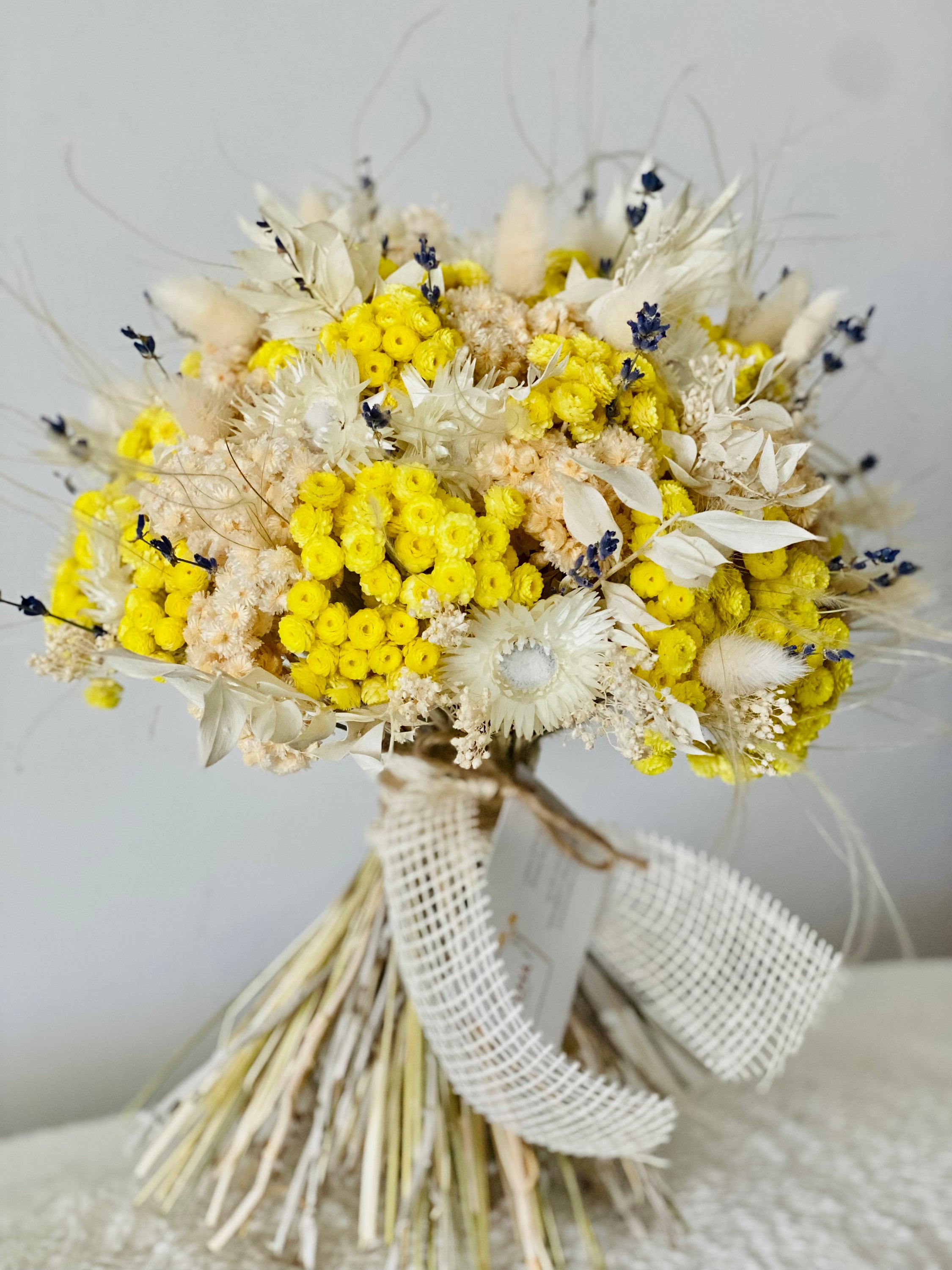 Bouquet of Dried Flowers Corsica Immortelle, Decorative Poetic Eco ...