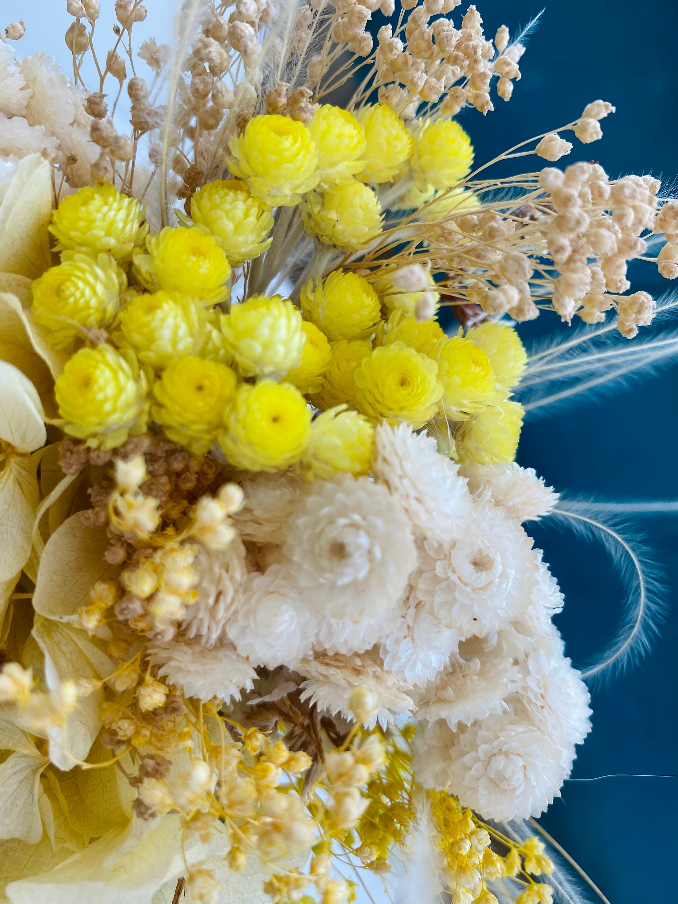 Bouquet of Dried Flowers Corsica Immortelle, Decorative Poetic Eco ...
