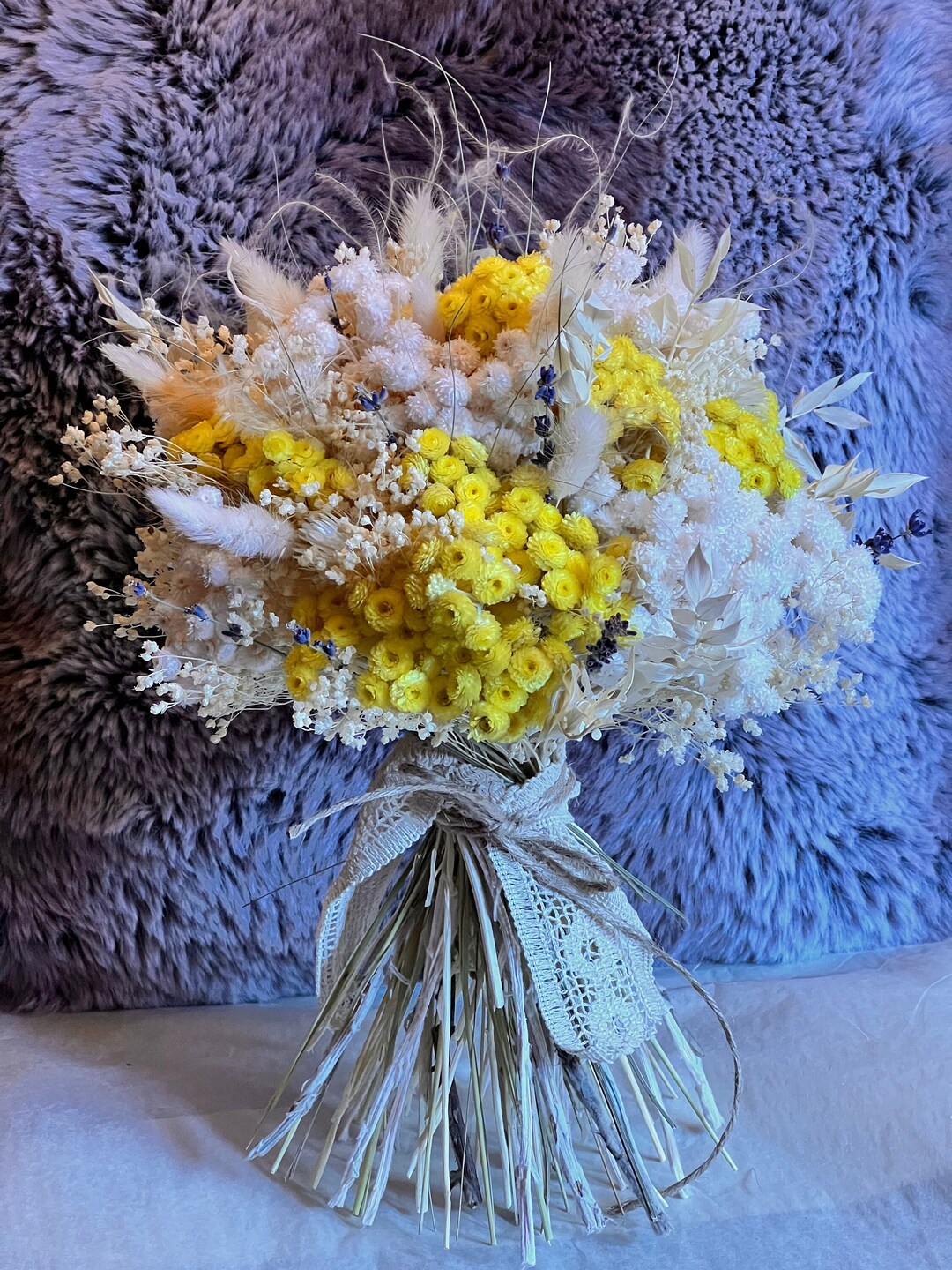 Bouquet of Dried Flowers Corsica Immortelle, Decorative Poetic Eco ...