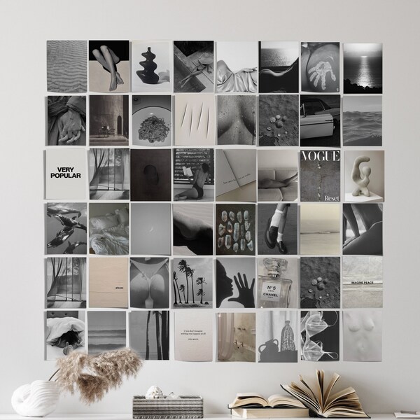Wall Collage Kit Black and White - Etsy