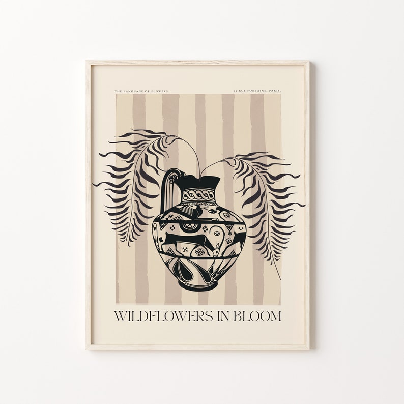 WILDFLOWERS I Ancient Greek Vase Floral Poster Neutral - Etsy