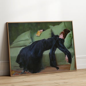 Decadent Young Woman After the Dance Ramon Casas Classical Portrait ...